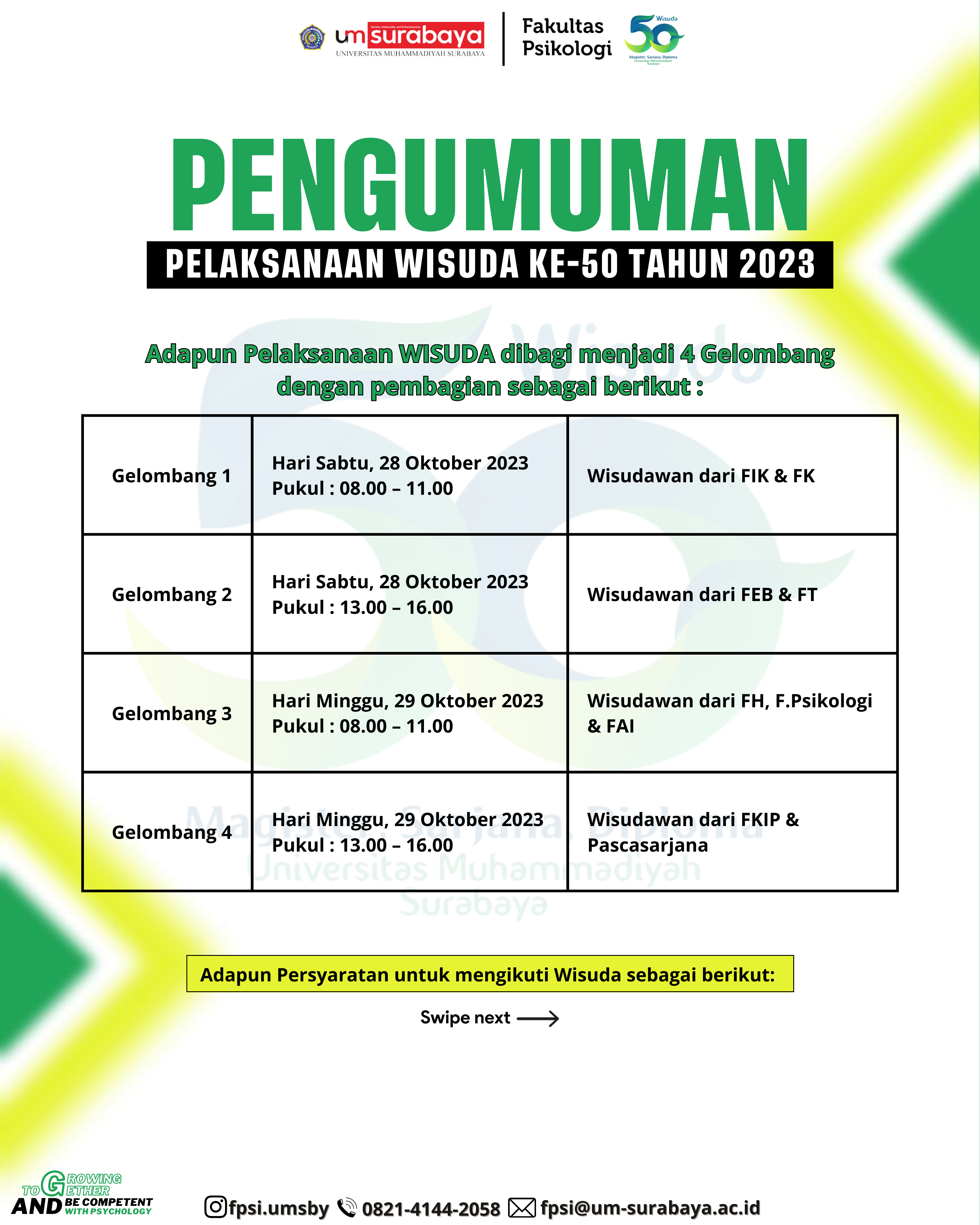 Fakultas Psikologi | FPsi UMSurabaya